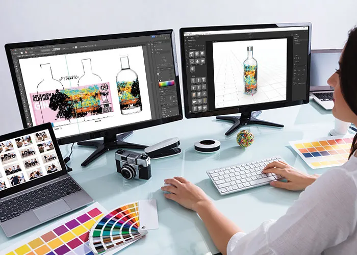 graphic designer computer screen